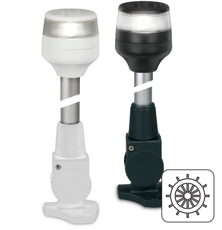 HELLA ANCHOR LIGHT 605MM BLACK FOLDING - Marine Trade Supplies